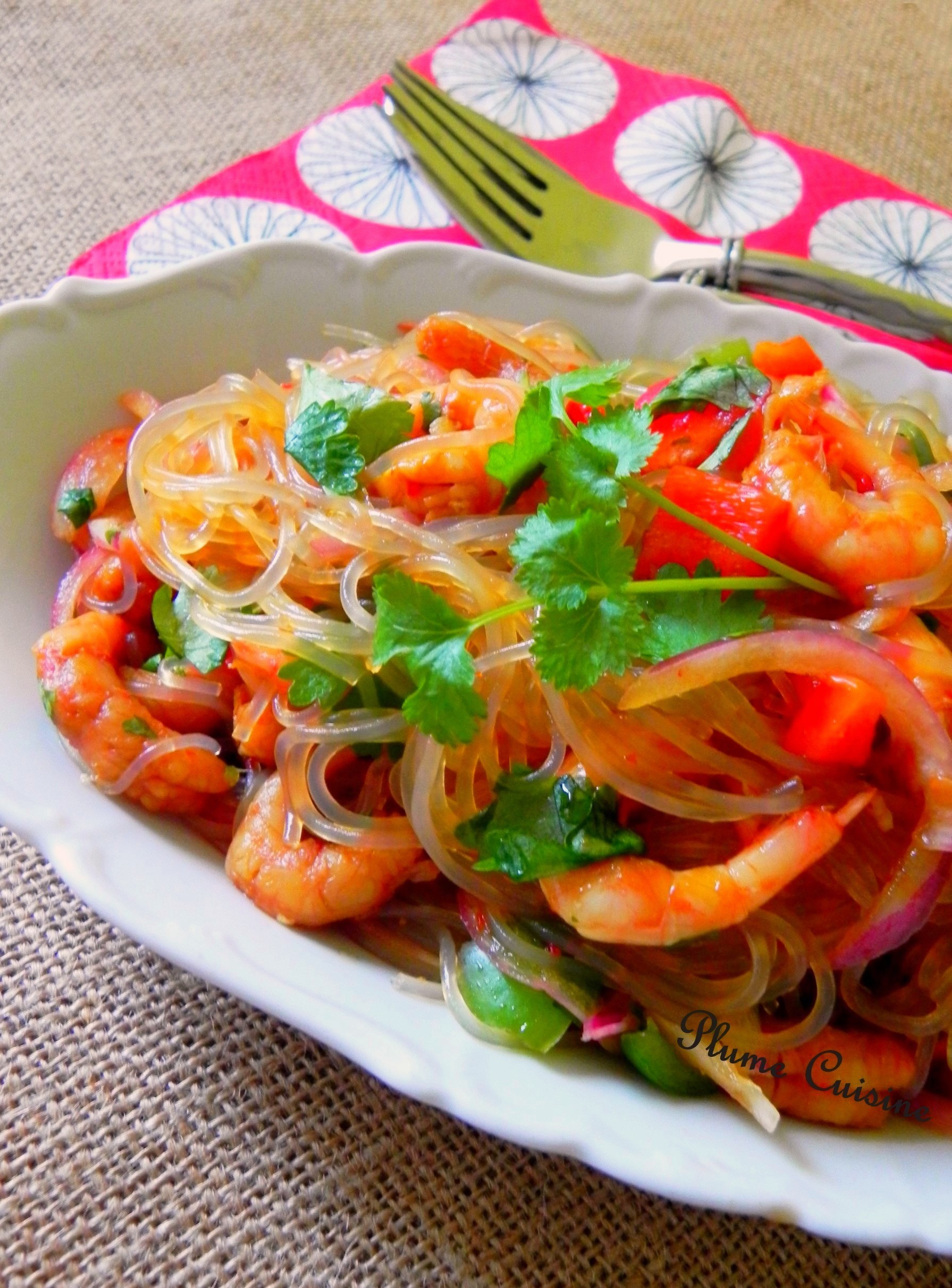 Salade Thaï Aux Crevettes Une Plume Dans La Cuisine